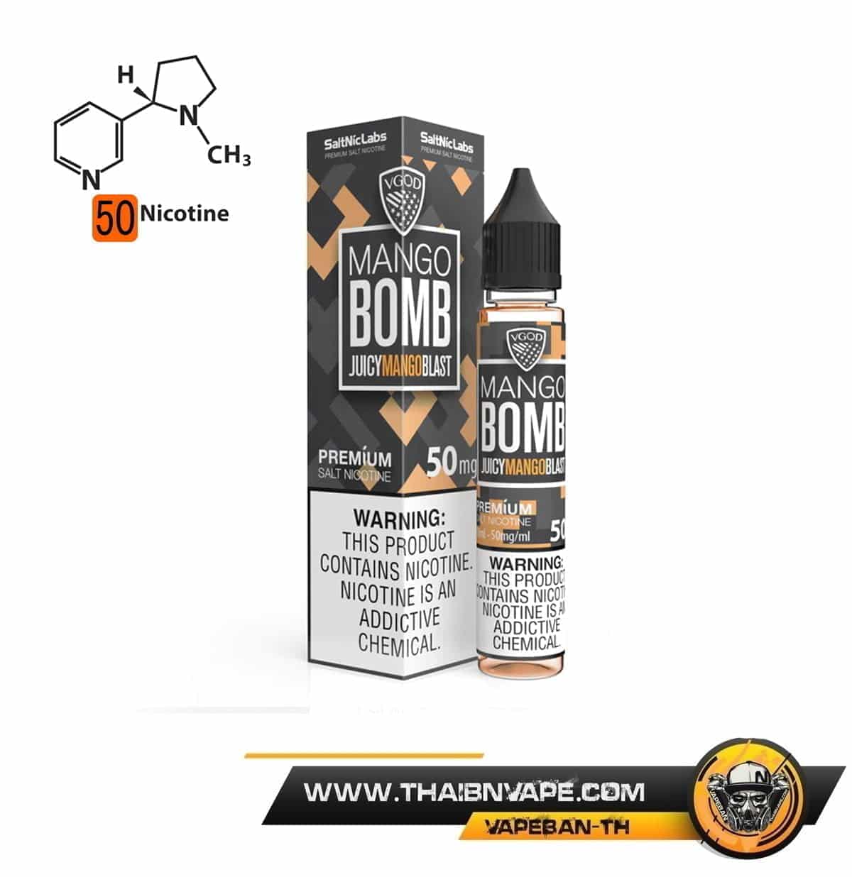 USA SALT VGOD MANGO BOMB ICE 50Nic - ของแท้ 100%