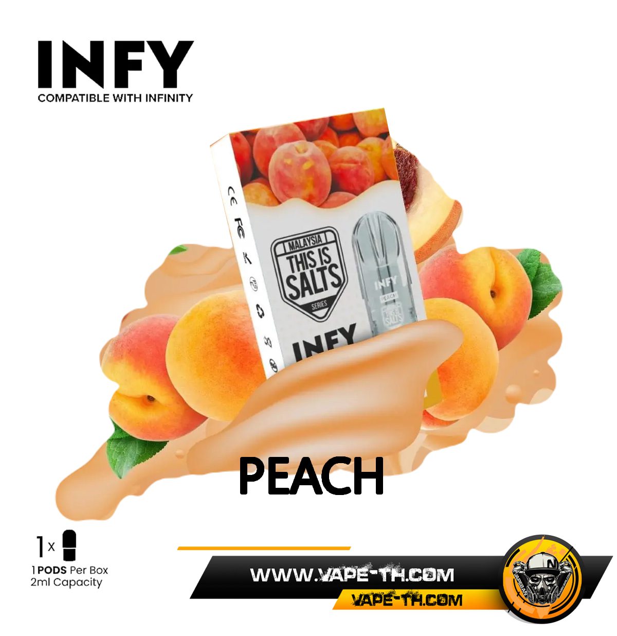 INFY THIS IS SALT น้ำยา PEACH - VAPE-TH ของแท้ 100%