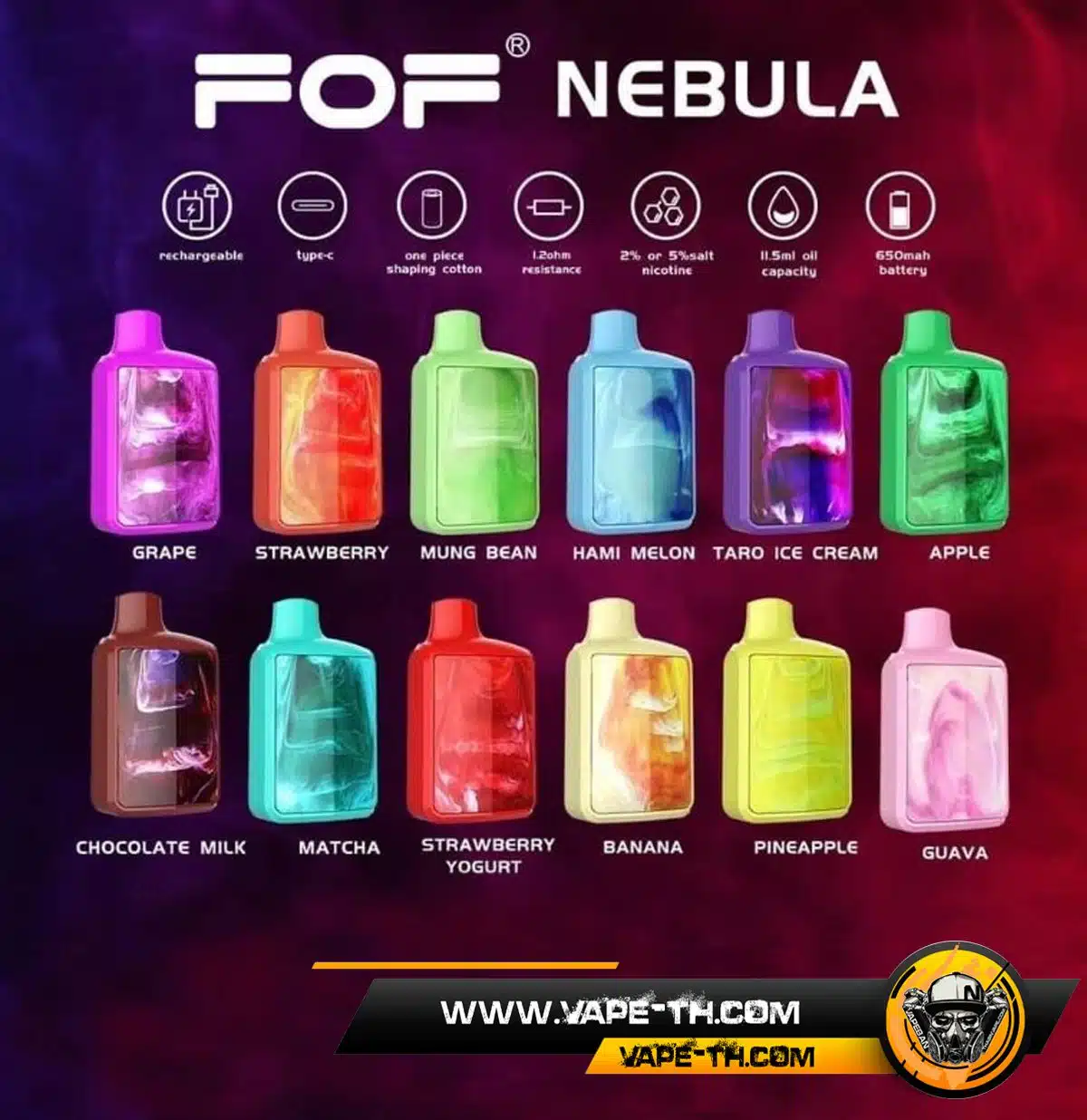 FOF NEBULA 4000 PUFFS - VAPE-TH ตอบกลับ ไวทันใน 24 ชม.