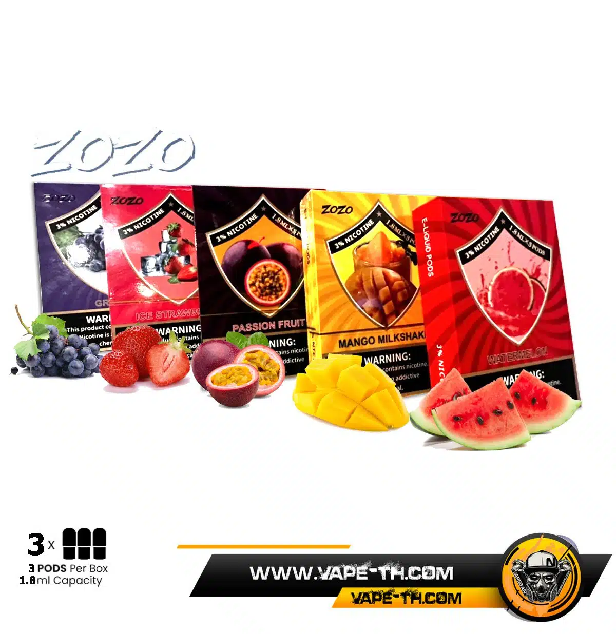 ZOZO CLASSIC POD น้ำยา - VAPE-TH หัวพอตแท้ ตอบกลับไว 24 ชม.