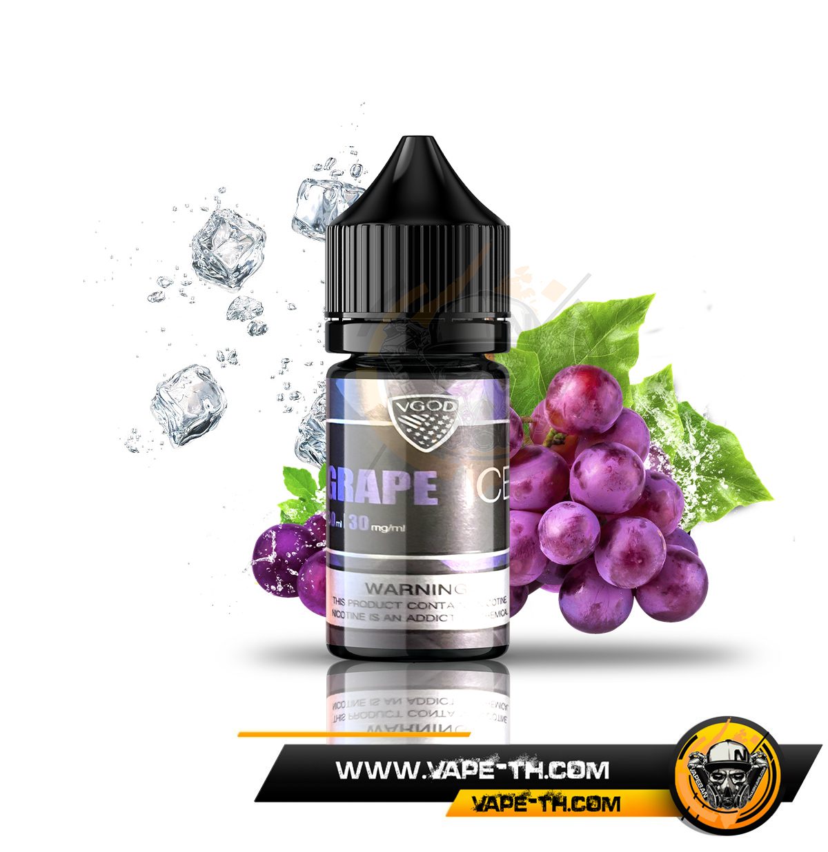 อ้วนสั้น SALT VGOD GRAPE ICE 30ML - VAPE-TH น้ำยาเมกาแท้