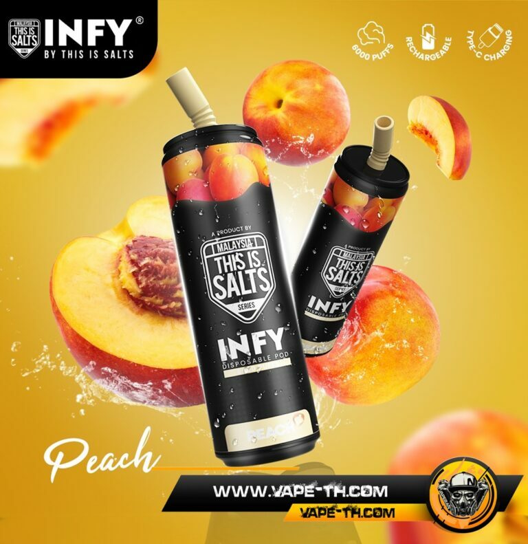 Pod Infy 6000 Puffs พอตใช้แล้วทิ้ง ใหม่ล่าสุด By This is Salt ของแท้