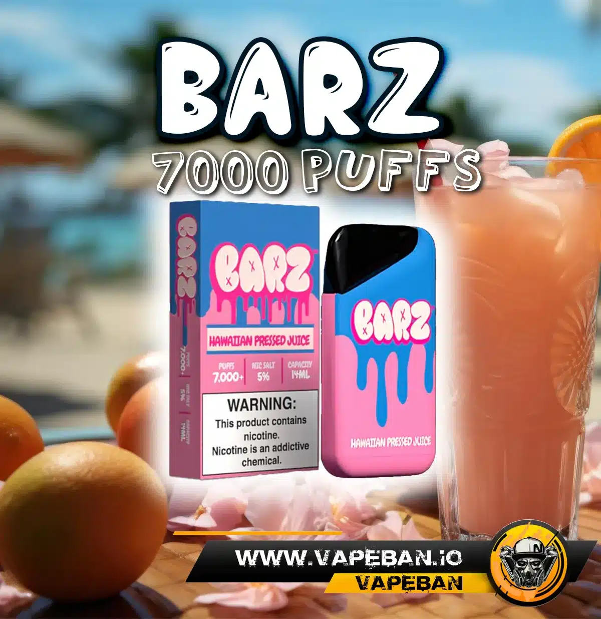 Barz Disposable 7000 Puffs พอตใช้แล้วทิ้ง ราคาพิเศษจาก VAPE-TH