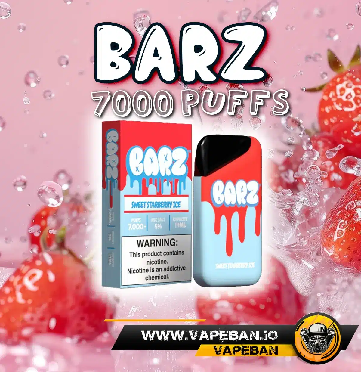 Barz Disposable 7000 Puffs พอตใช้แล้วทิ้ง ราคาพิเศษจาก VAPE-TH