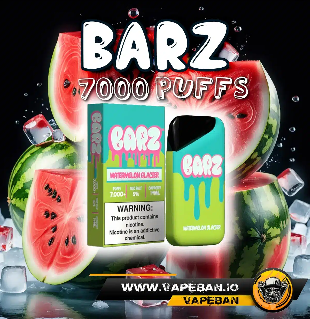 Barz Disposable 7000 Puffs พอตใช้แล้วทิ้ง ราคาพิเศษจาก VAPE-TH
