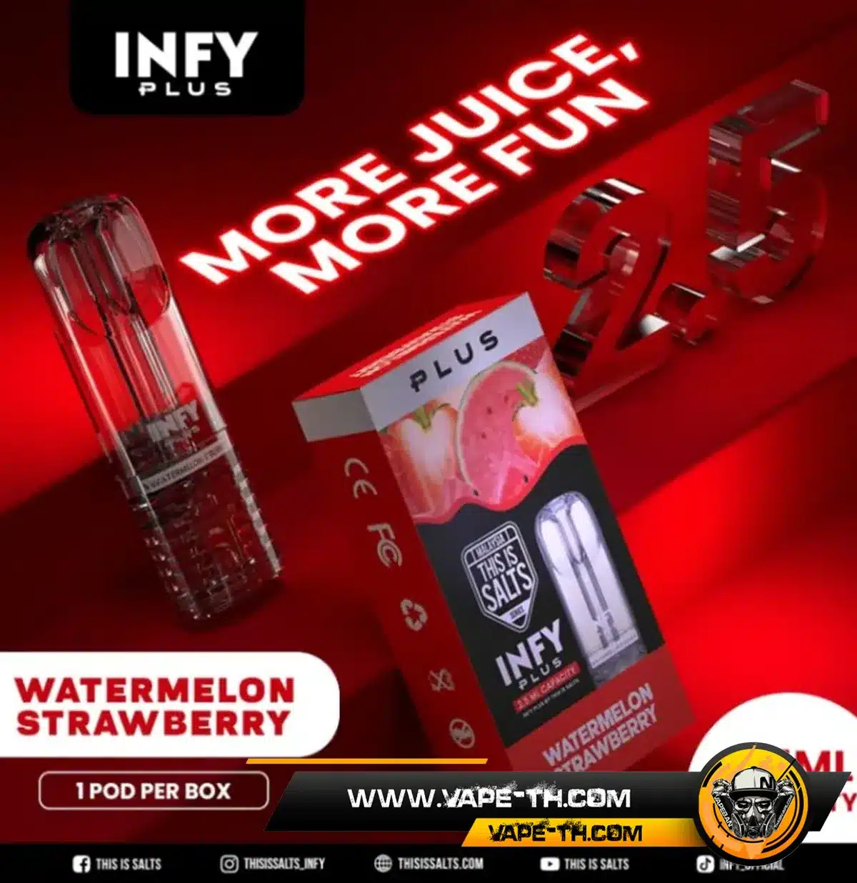 หัว Infy Plus หัวใส 2.5ml หัวพอต Infy ยอดฮิต รุ่นใหม่ ของแท้ 100%