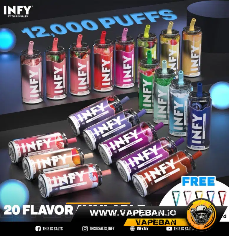 Infy 12K 12000 คำ พอตใช้แล้วทิ้ง 12000 Puffs ส่งด่วน ส่งไว กทม.