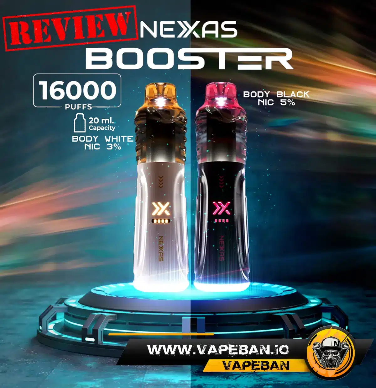 รีวิว Nexas Booster 16000คำ - VAPE-TH พอตใช้แล้วทิ้ง 16K PUFFS