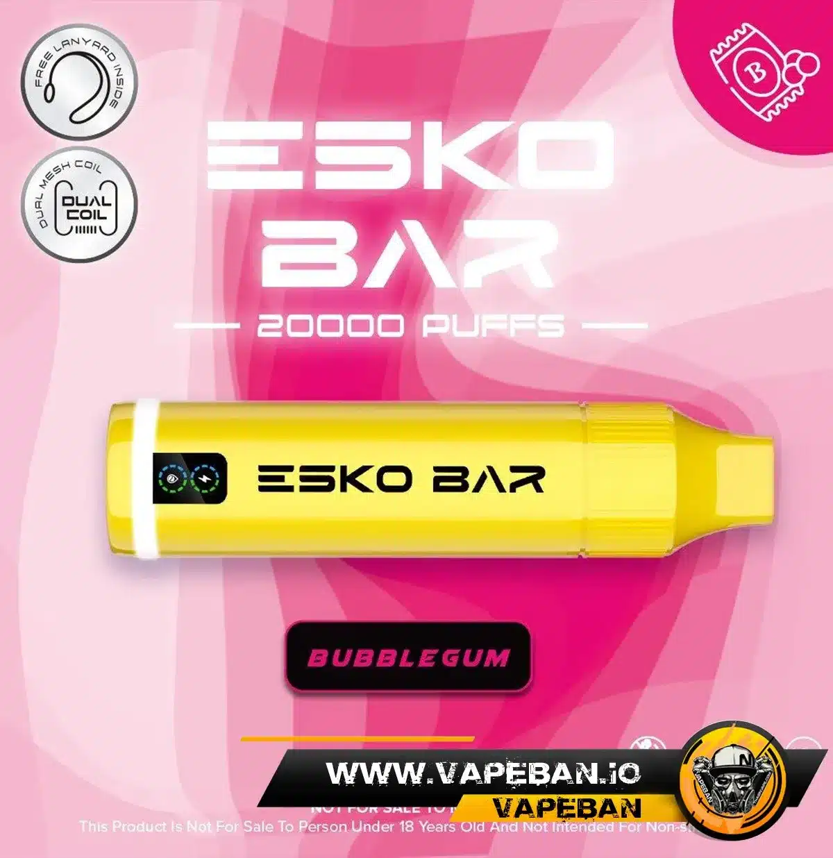 Esko Bar 20K 20000คำ Puffs พอตใช้แล้วทิ้ง รุ่นใหม่ล่าสุด พร้อมส่ง
