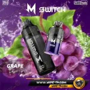 M Switch 15K พอตใช้แล้วทิ้ง เปลี่ยนหัวได้ 15000 Puffs จาก Salt Hub