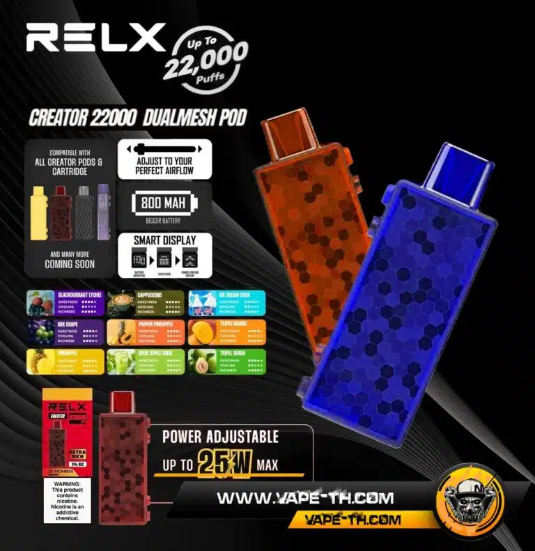 หัว Relx Creator 22000 Puffs - VAPE-TH หัวน้ำยา Relx Creator รุ่นใหม่ ...