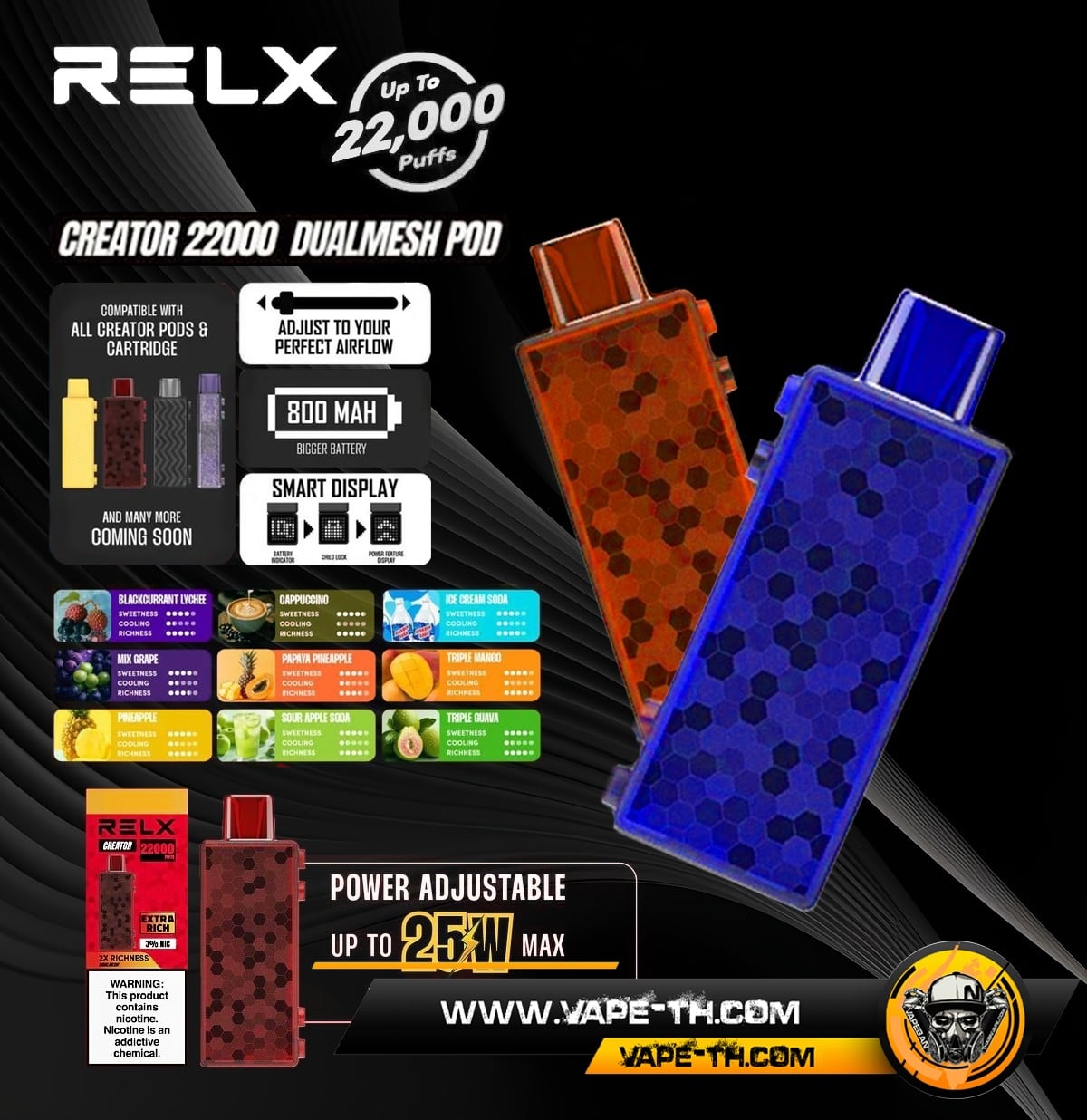 หัว Relx Creator 22000 Puffs - VAPE-TH หัวน้ำยา Relx Creator รุ่นใหม่ ...