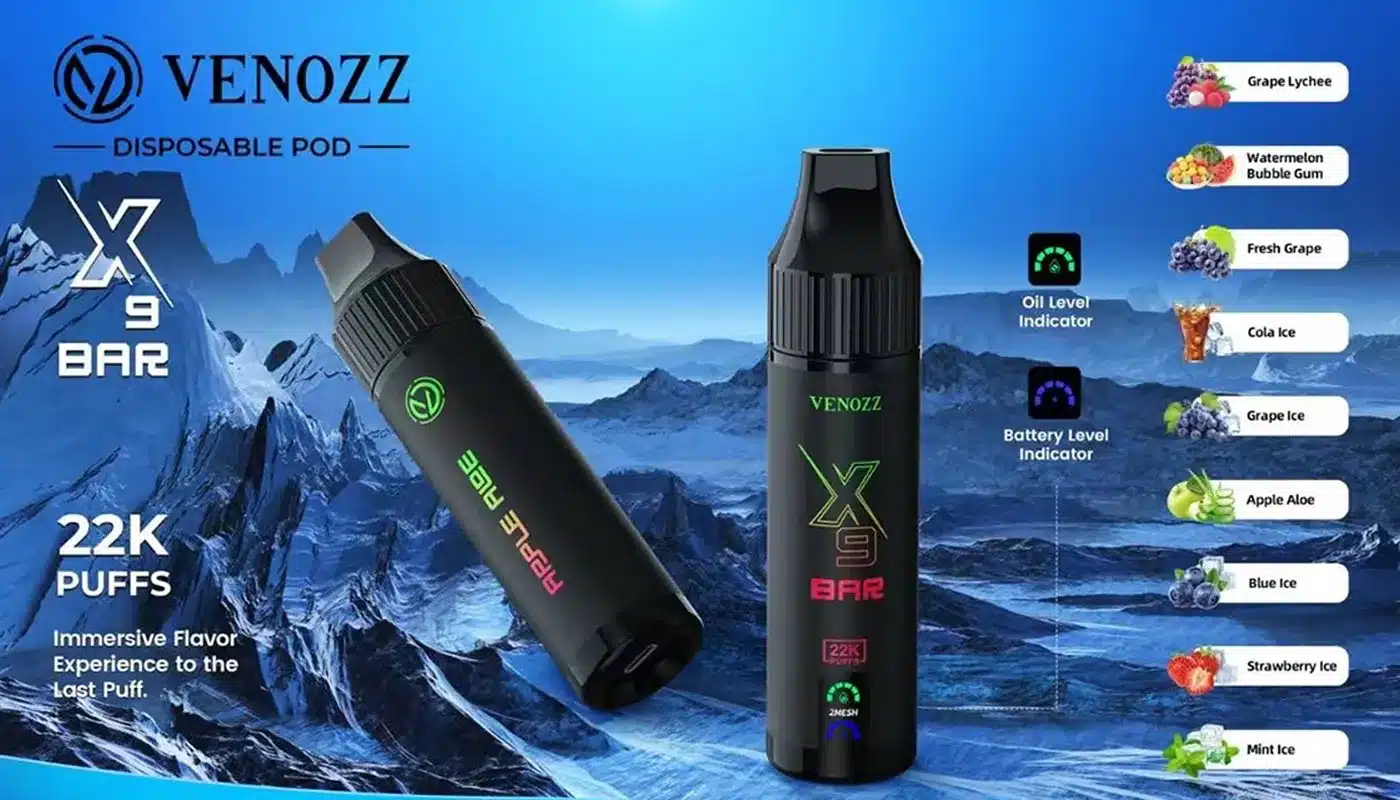 Venozz X9 Bar 22K 22,000 คำ พอตใช้แล้วทิ้ง จากแบรนด์ Venozz